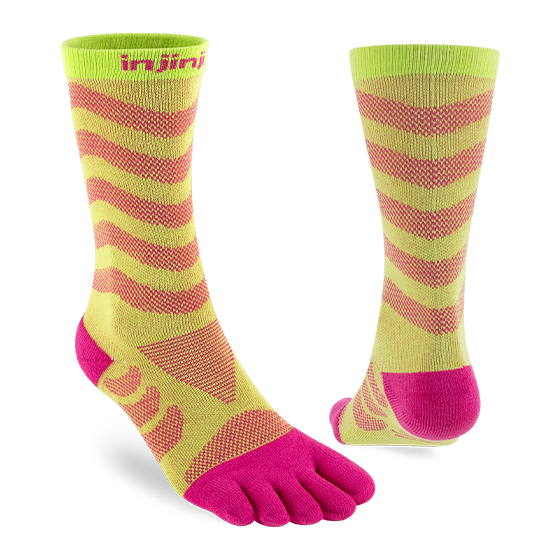Injinji Womens Ultra Run Crew Toe Running Socks Dive | Feetus