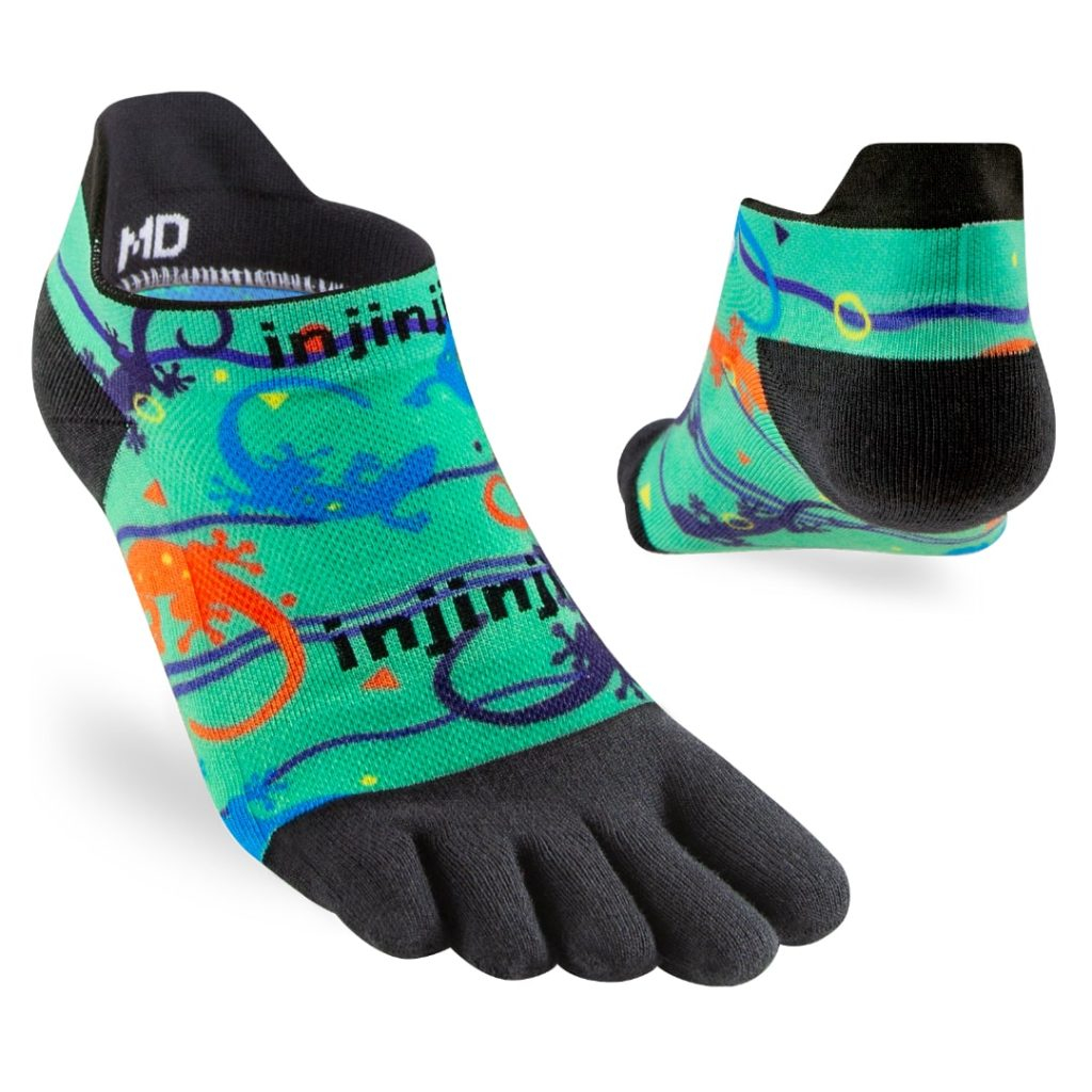 Injinji RUN Lightweight No-Show Running Toe Socks - Tropic | Feetus