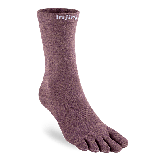 Injinji Liner Lightweight CoolMax Crew Toe Socks Amethyst | Feetus
